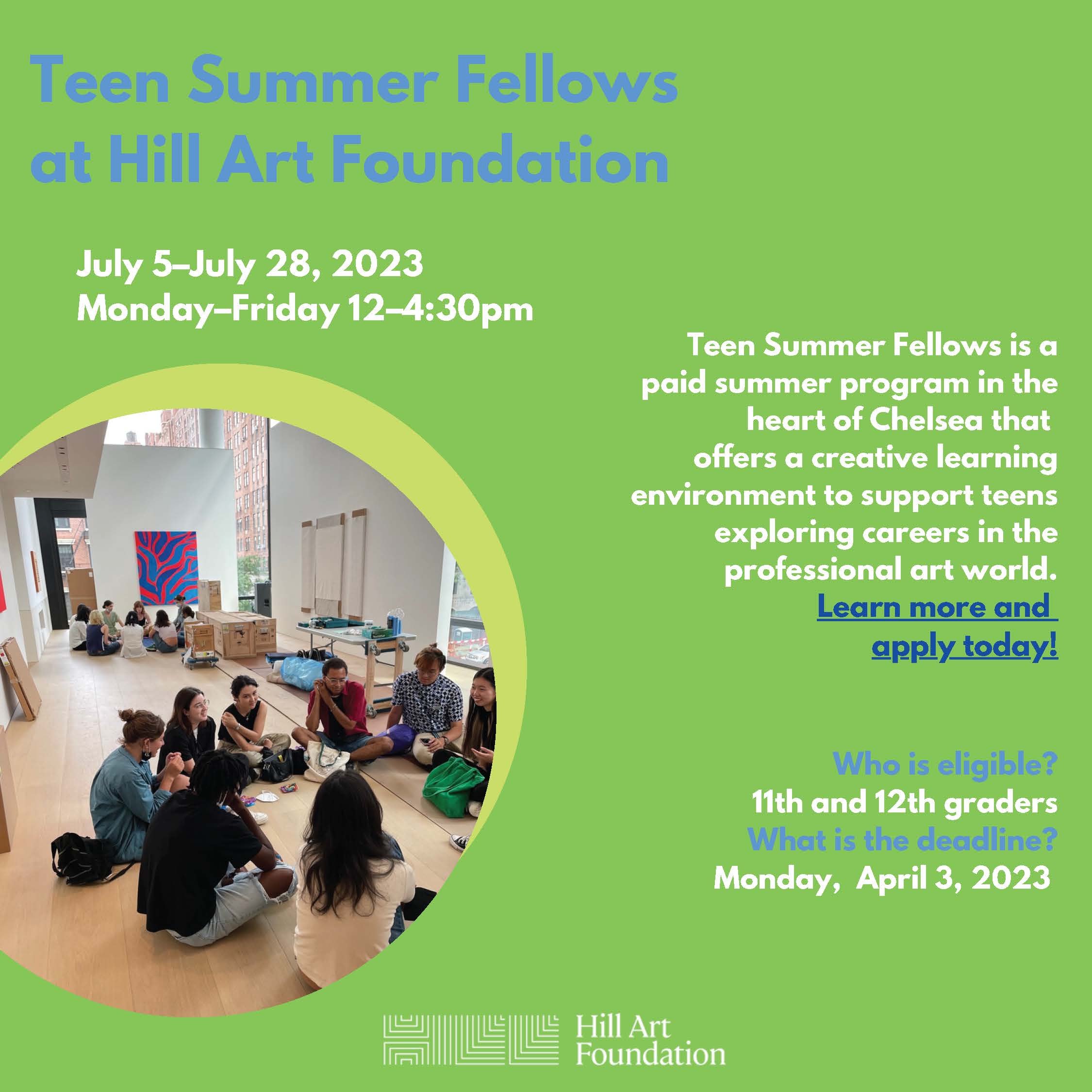 Teen Summer Fellows – Hill Art Foundation